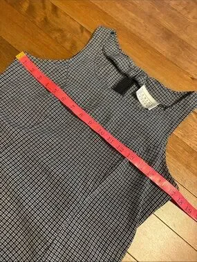 Vintage | Dresses | Vintage Mini Shift Dress Blackwhite Houndstooth ...